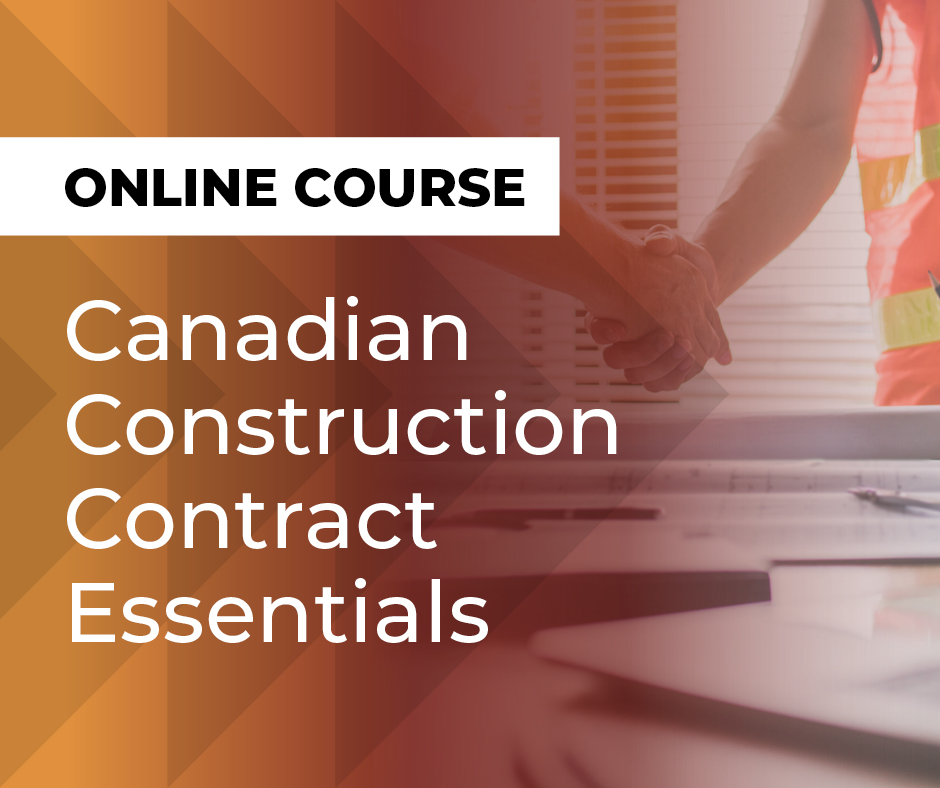 Canadian Construction Contract Essentials Course Marketing Materials ...